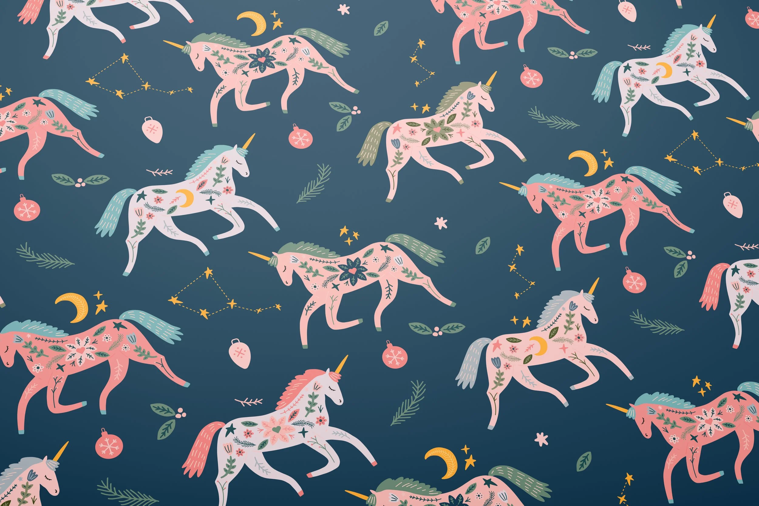 Unicorn wrapping paper sheets — Paper & Ash