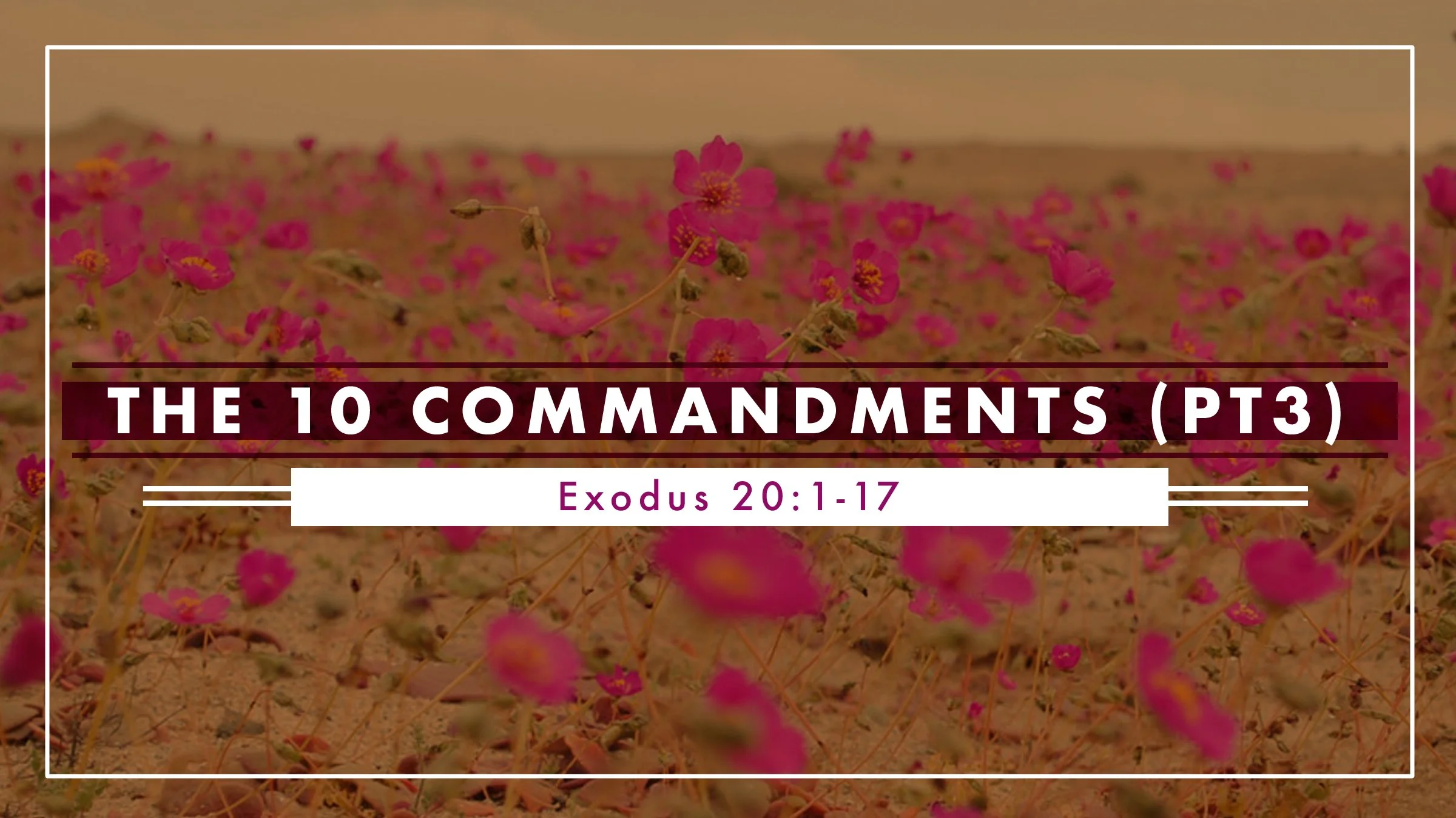 Redemption Church Delray Beach The Ten Commandments PT3 Exodus 20