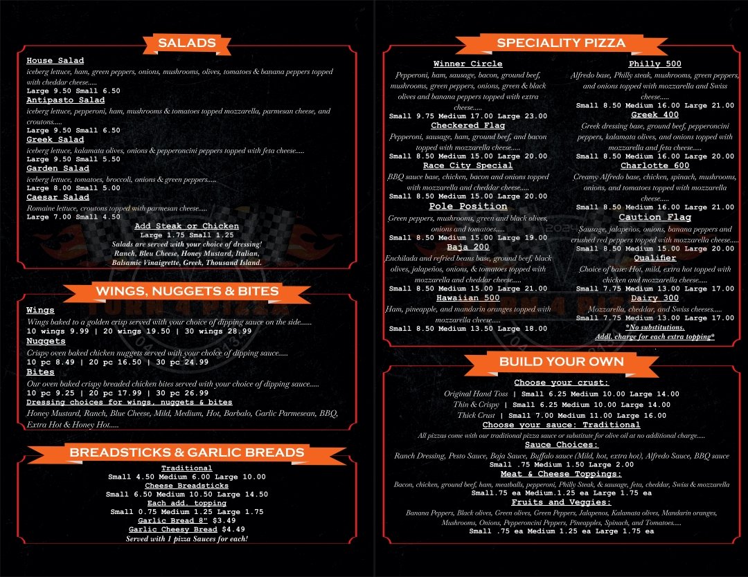 Menu — Turn 4 Pizza