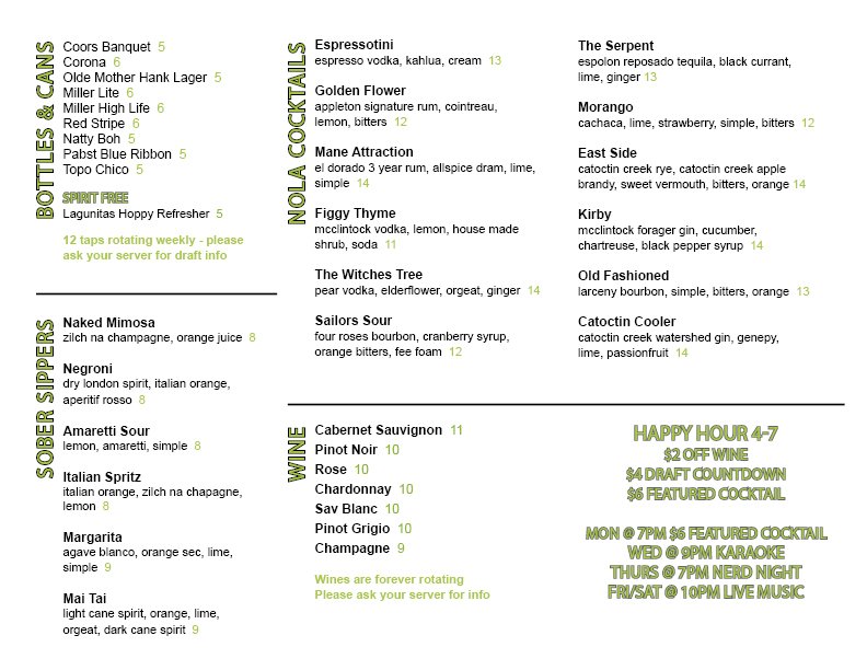 QR Menus — Cafe Nola