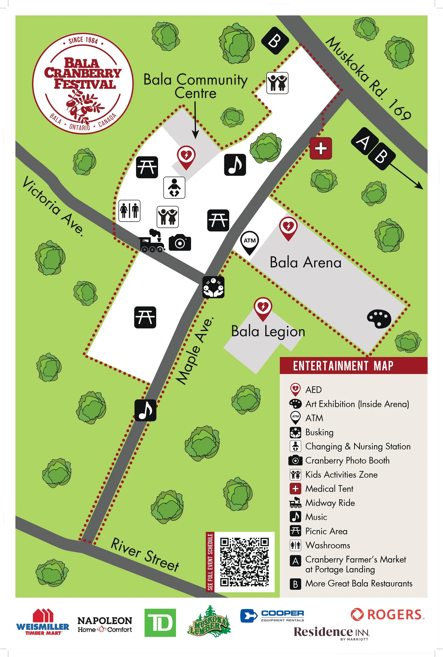 Map of Bala — Bala Cranberry Festival