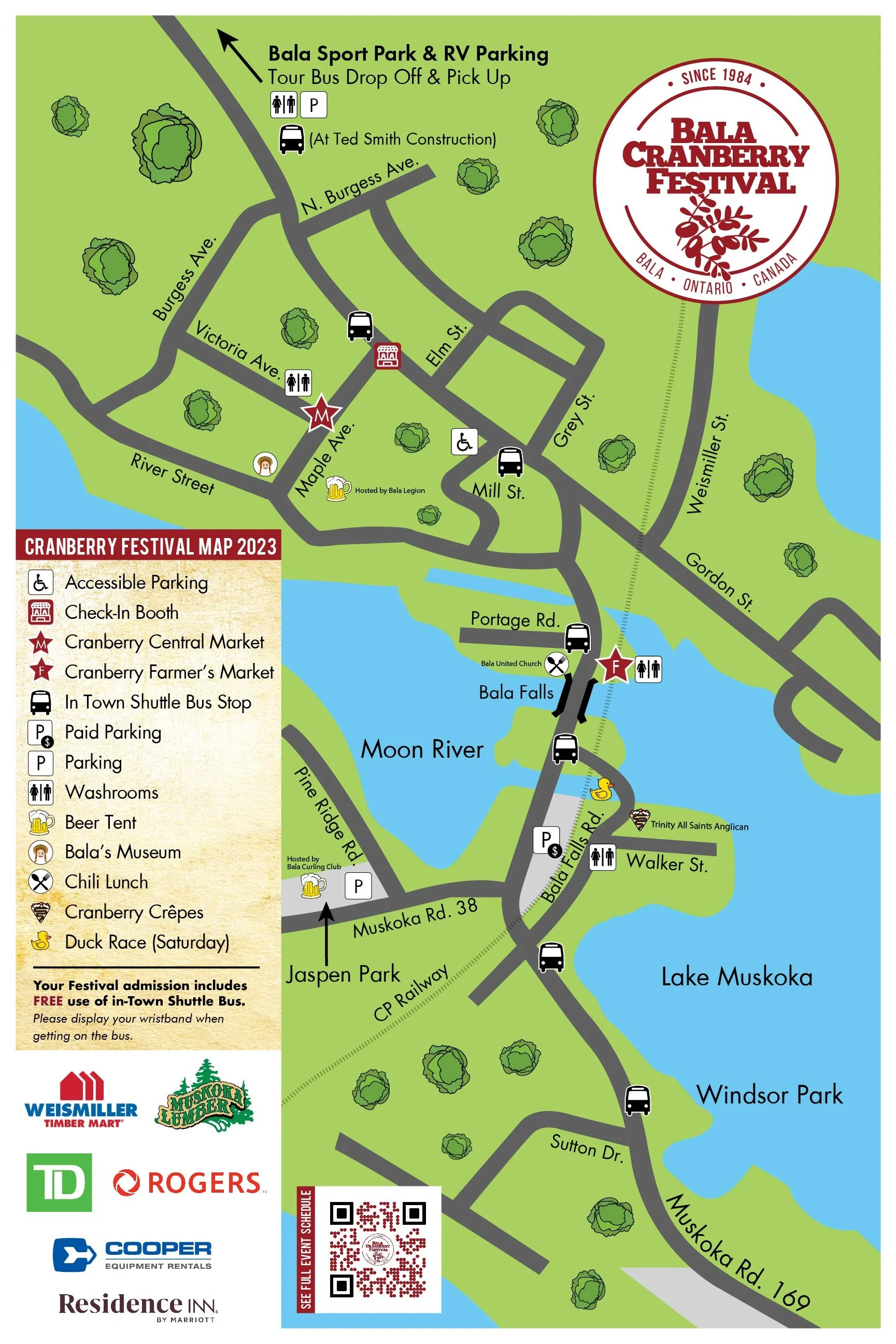 Map of Bala — Bala Cranberry Festival