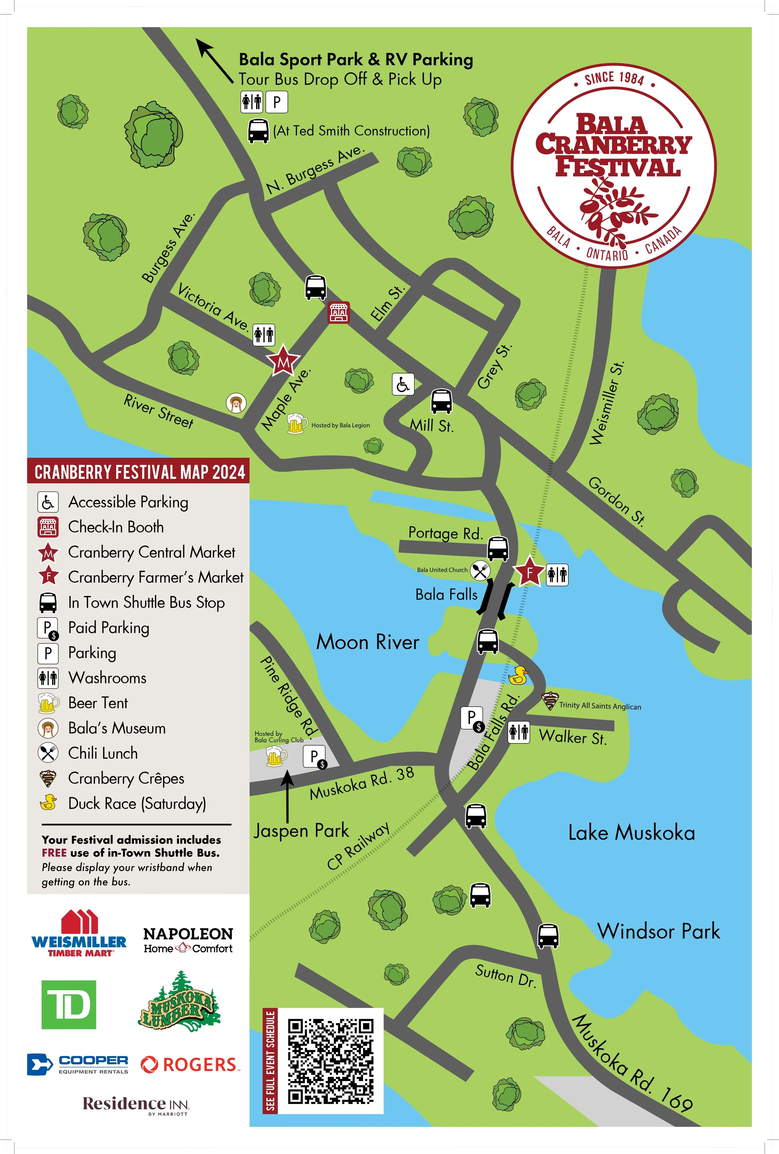 Map of Bala — Bala Cranberry Festival