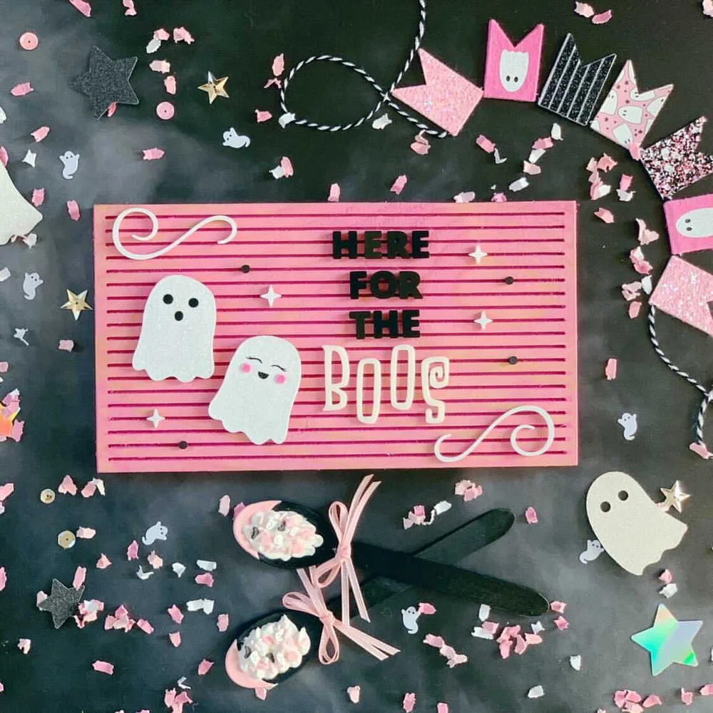 Let's Create a Pink Halloween Letterboard