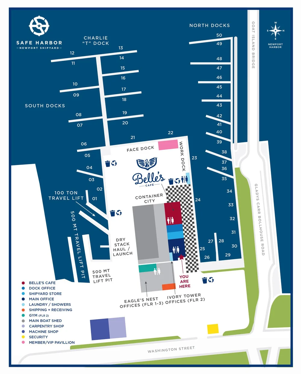 Dockage & Marina Rates — Safe Harbor Newport Shipyard
