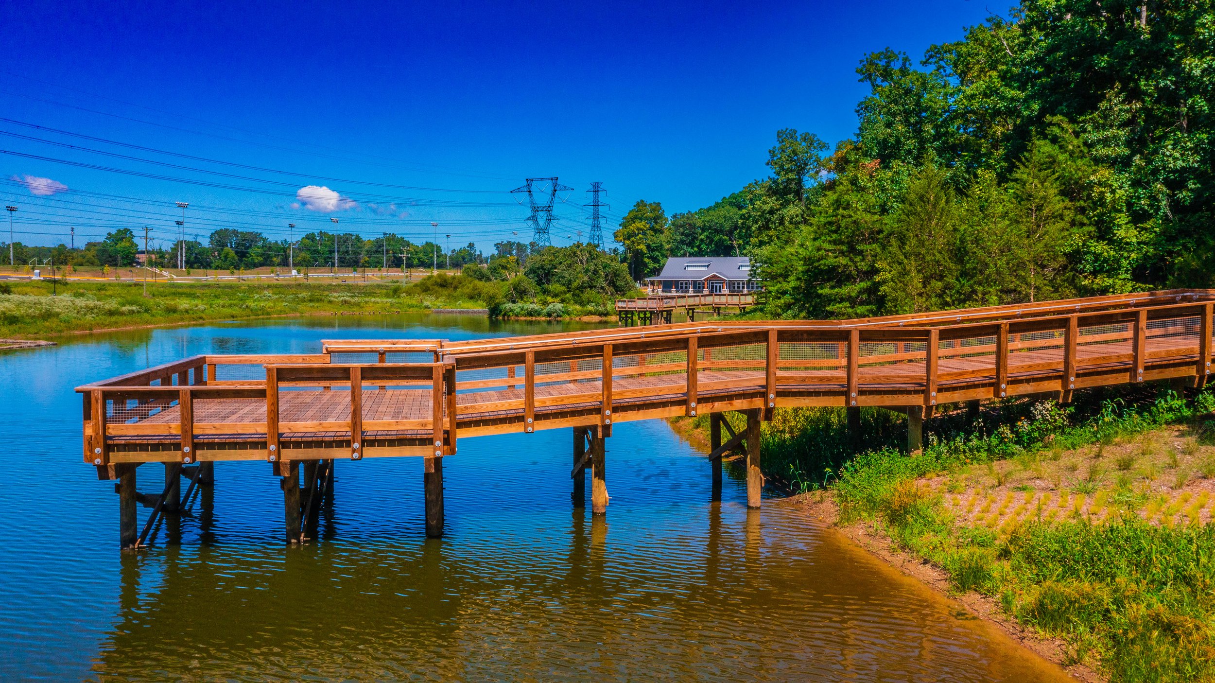 Wooden Bridge Over Water