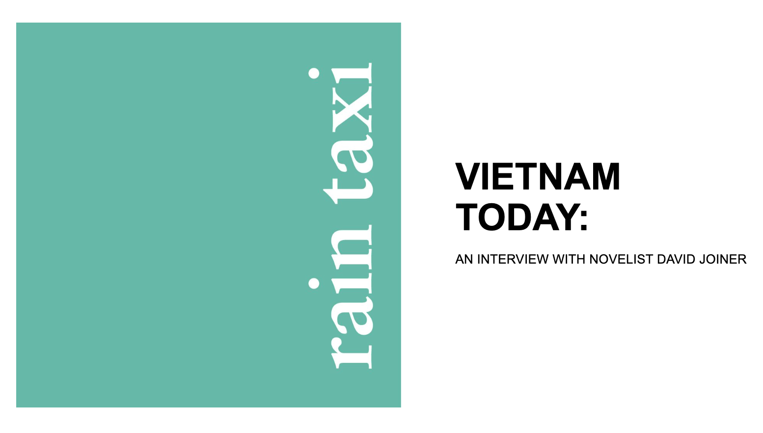 Rain Taxi Interview — David Joiner