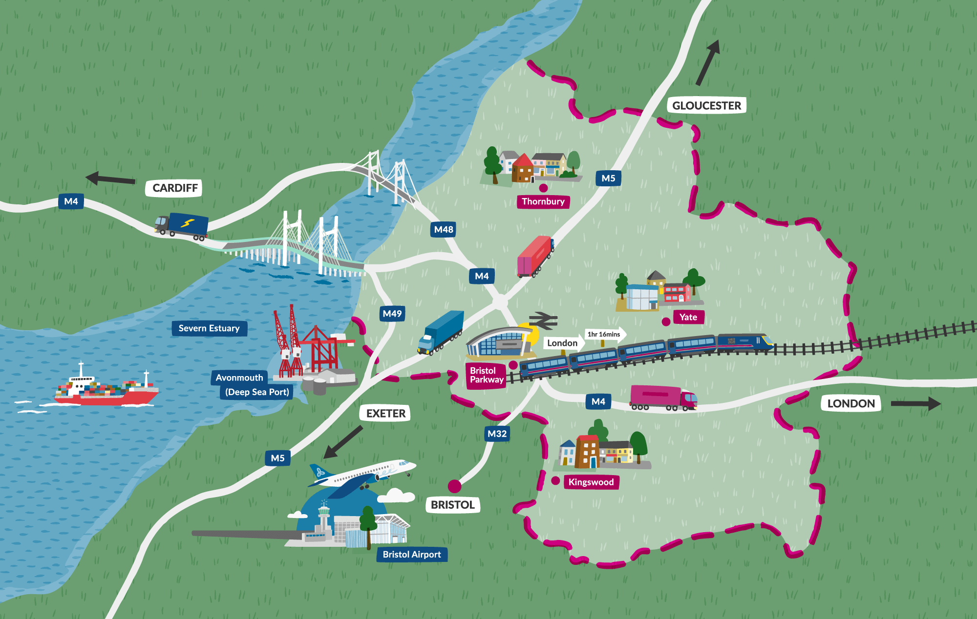 INVEST SOUTH GLOUCESTERSHIRE — Carys-ink | Freelance Illustrator ...