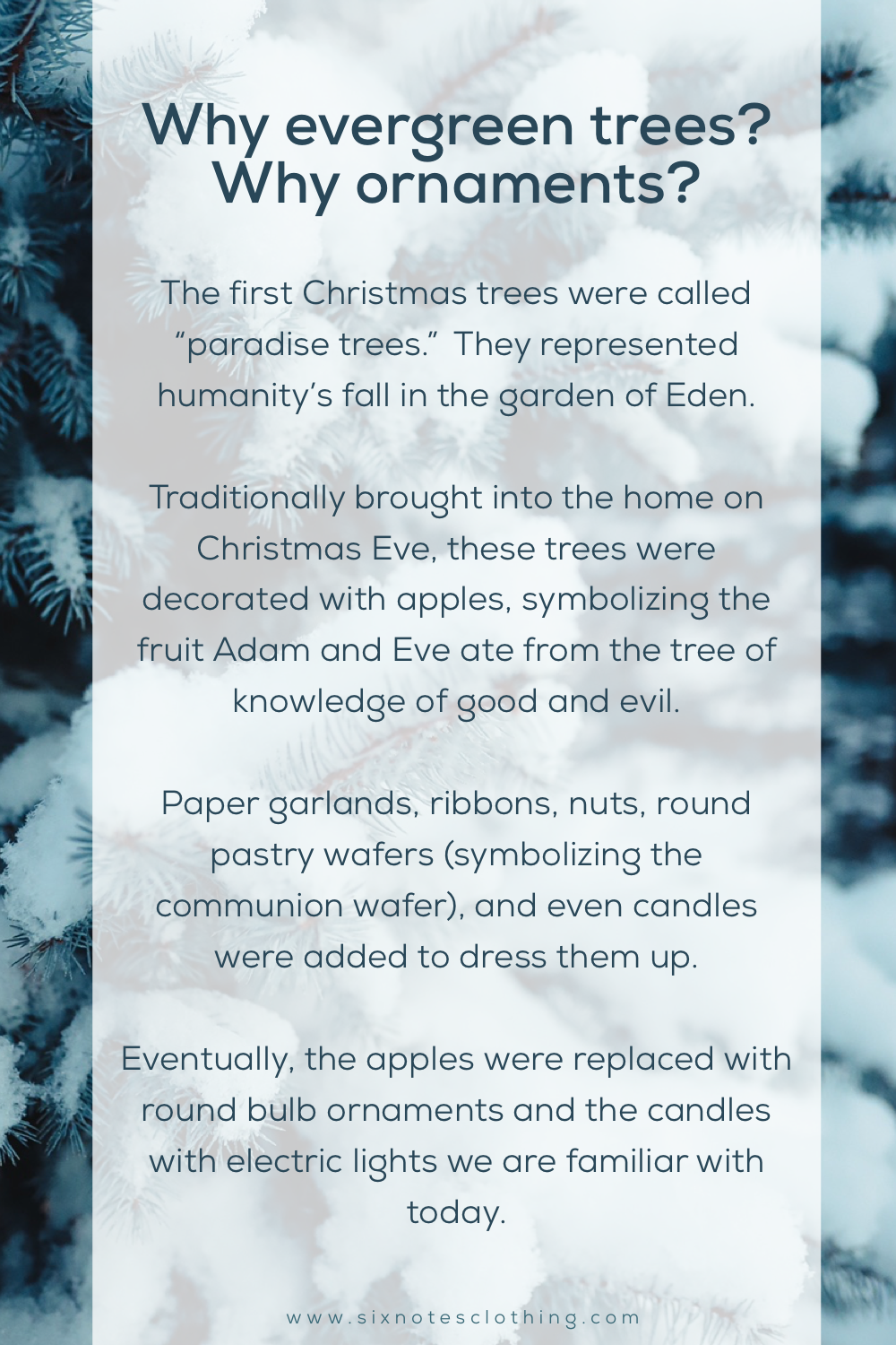 Why Christmas trees? Why ornaments? — six notes clothing - christian ...