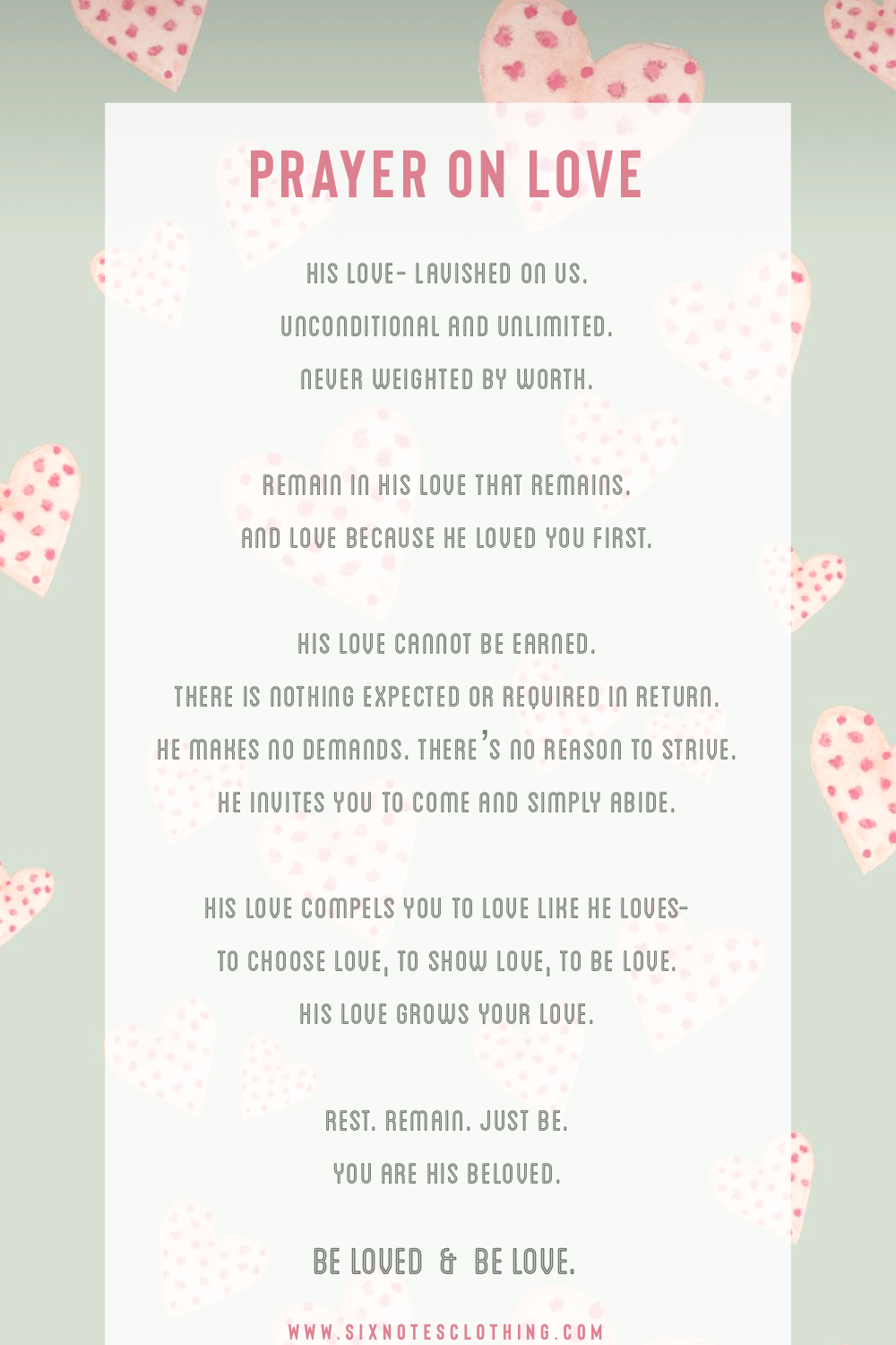 Christians and love - what it means to be loved and love — six notes ...