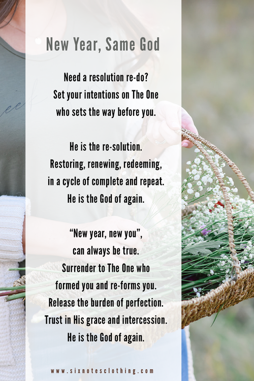 New Year, New God — six notes clothing - christian clothing and accessories