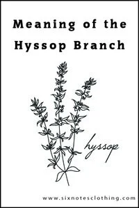 Symbolic meaning of the Hyssop Branch in the Bible — six notes clothing ...