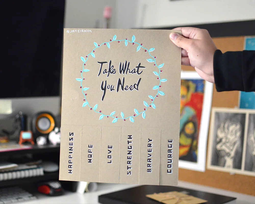 Take What You Need Flyer — Jaycie Kim Design
