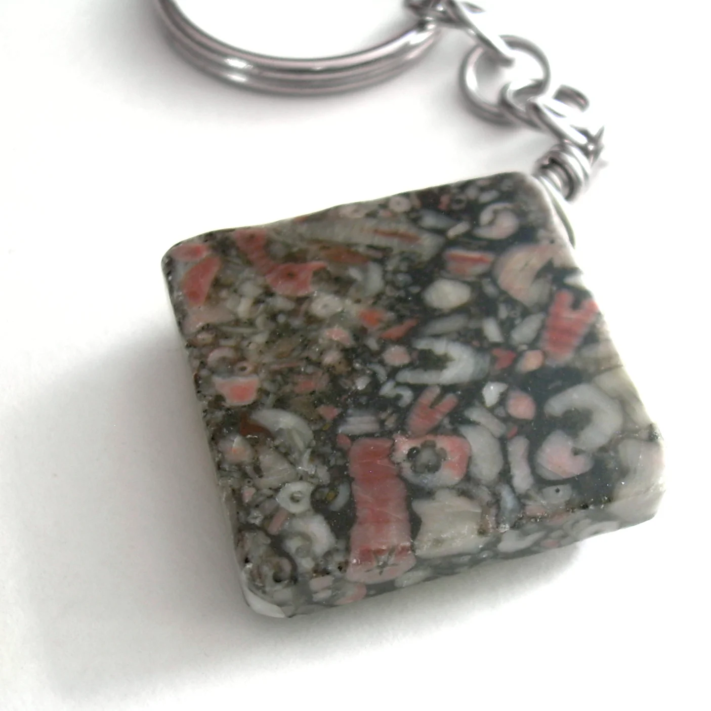 Genuine Fossil Key Chain, Crinoid Fossil Jasper — CindyLouWho2