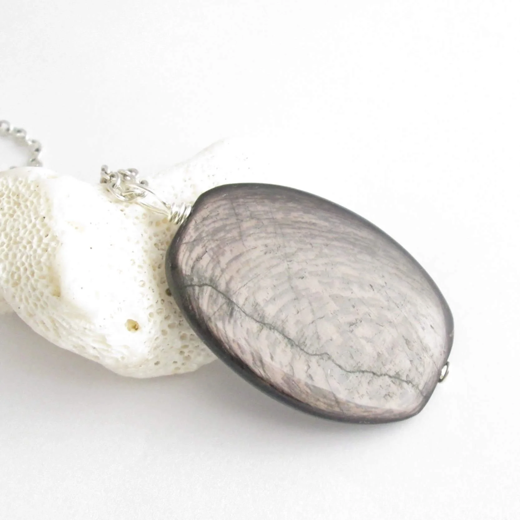 Hypersthene Stone Pendant, Semi Precious Gemstone Jewelry — CindyLouWho2