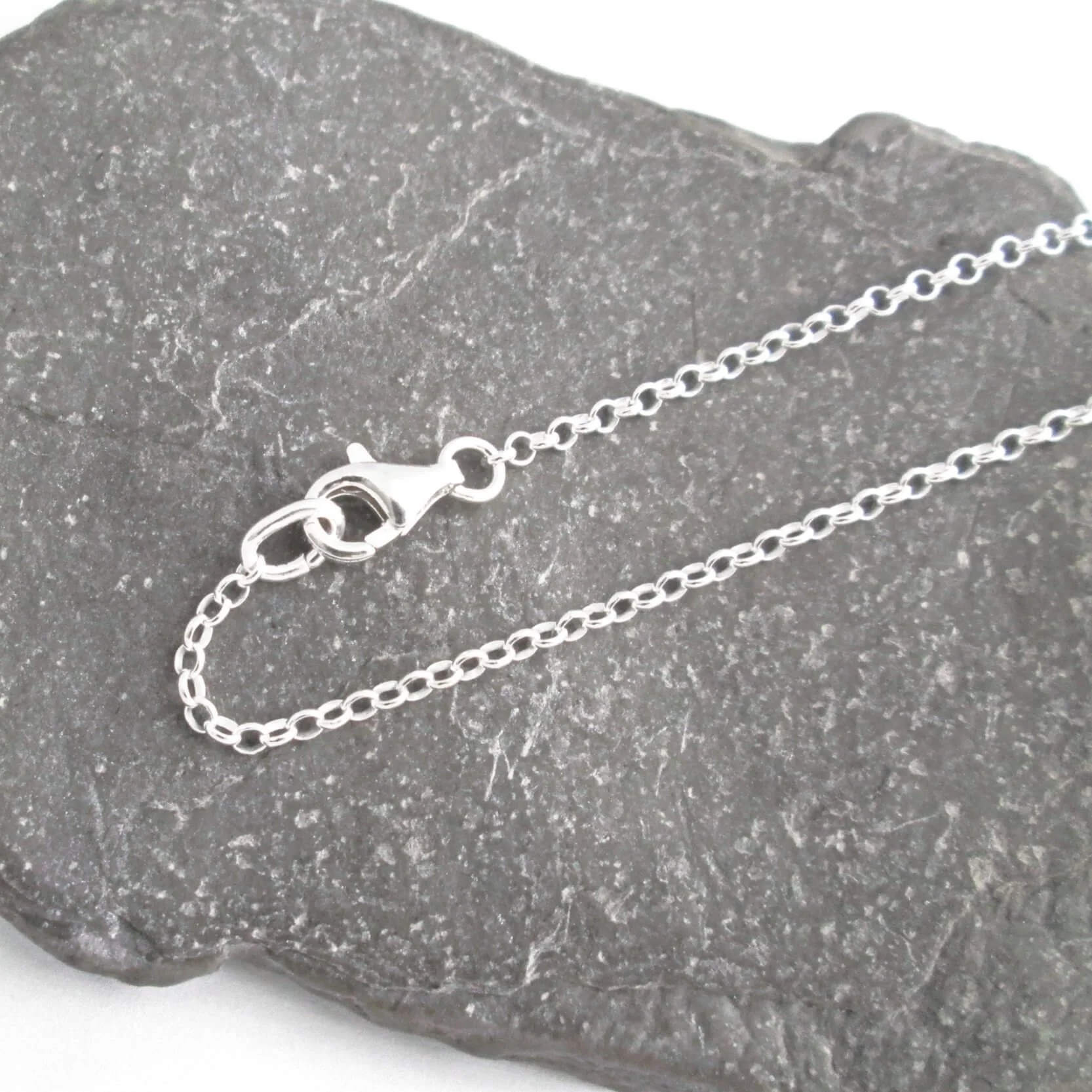 Sterling Rolo Chain Necklace, 2 mm Wide — CindyLouWho2