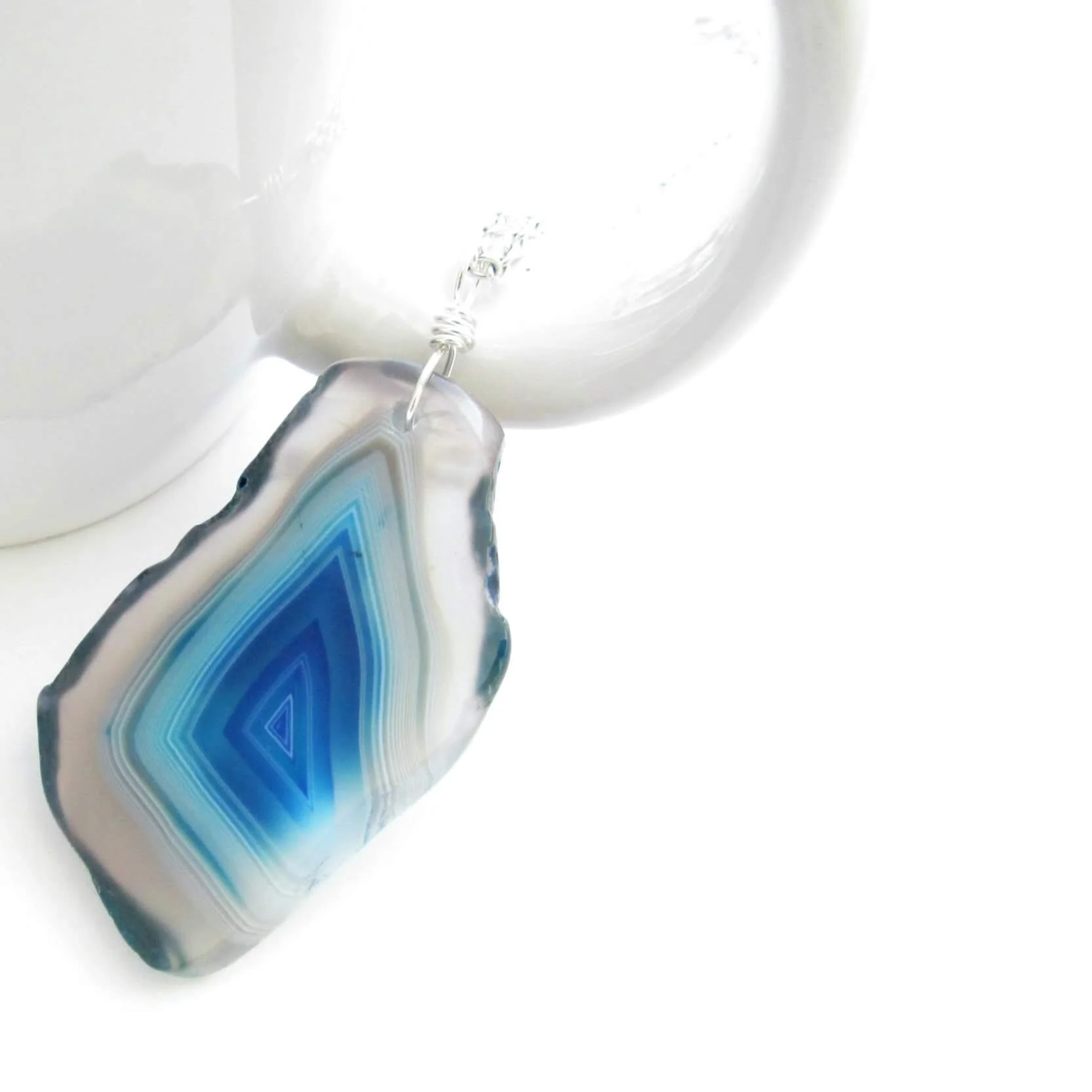 Agate Stone Jewelry, Colorful Semi-Precious Gemstone Pendants ...