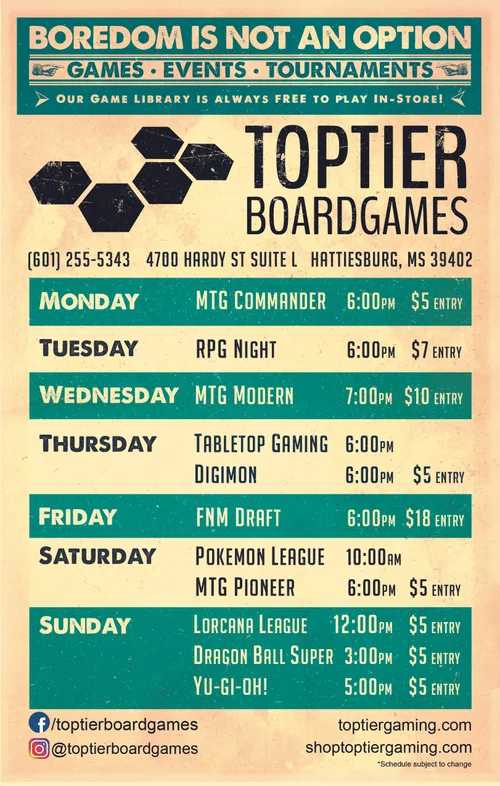 Top Tier Board Games