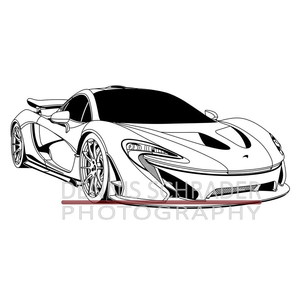 Mclaren P1 Tattoos For Mclaren P1 Dry Carbon Unpainted GTR Body Kit