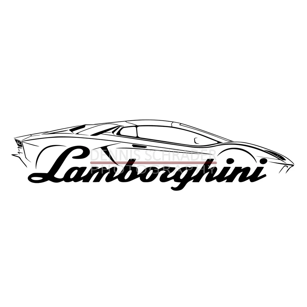 Lamborghini Logo Outline