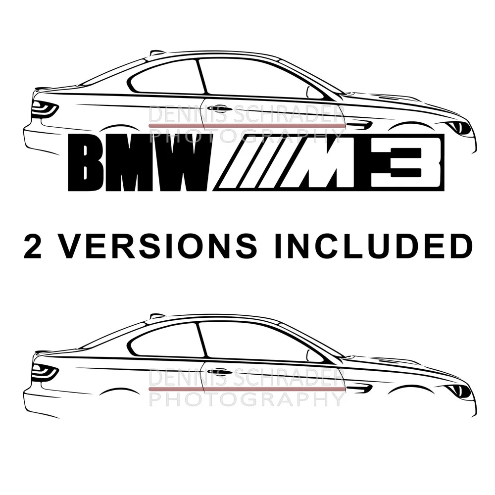 Black And White Bmw M3 Logo