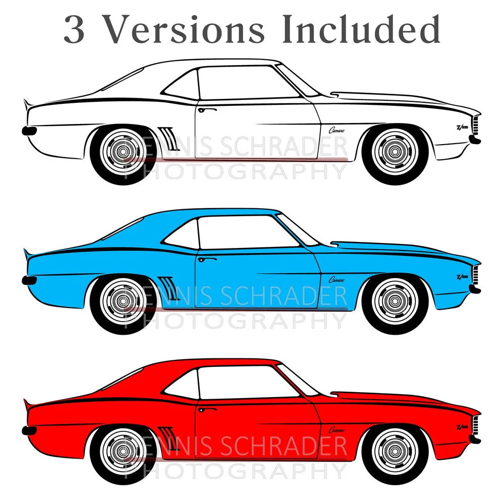 69 Camaro Outline Drawing