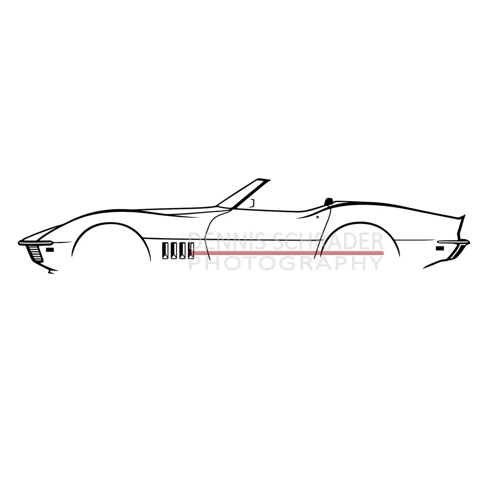 Corvette Convertible Silhouette