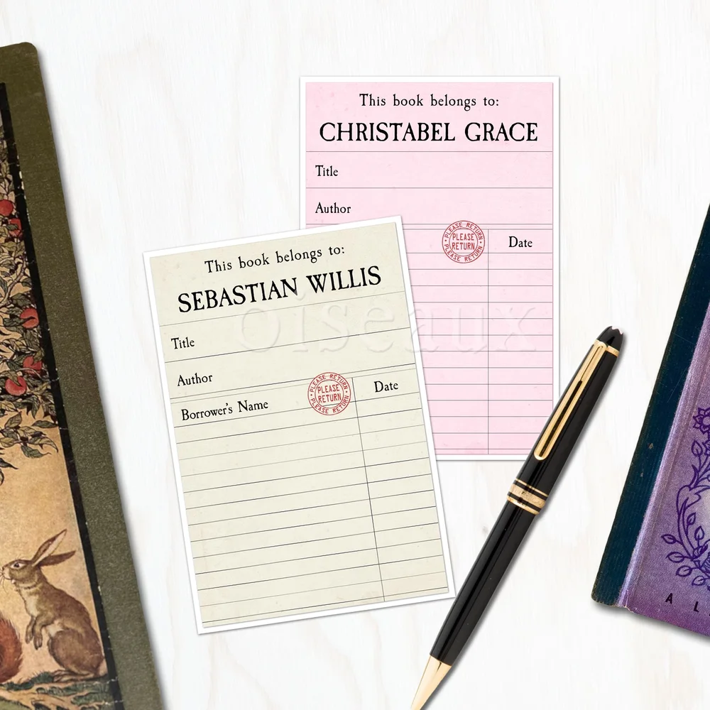 Old Library Card Template