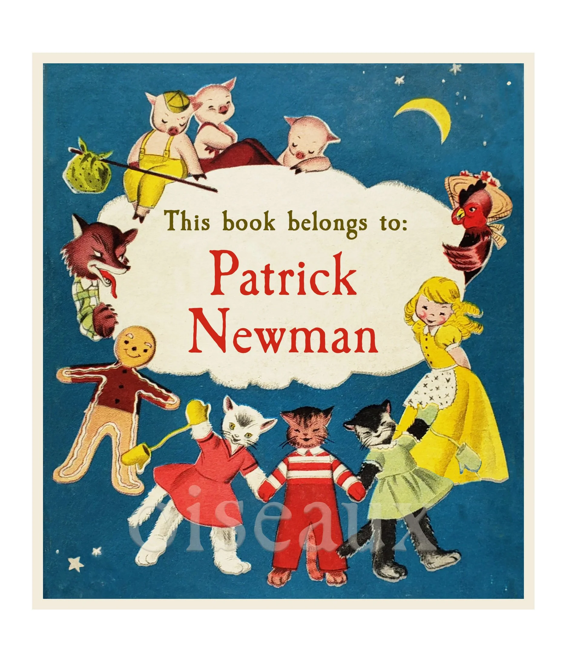 Bedtime Story bookplates, personalized with the name of your choice ...