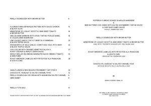MENUS — Perilla Dining