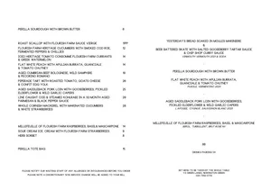 MENUS — Perilla Dining