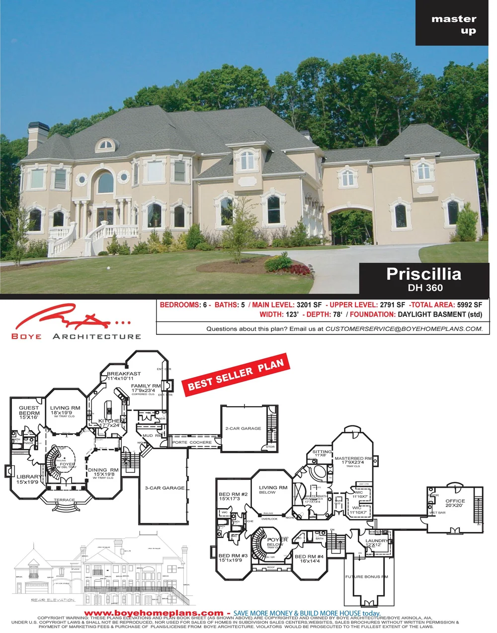 PRISCILLA — Custom Home Design | House Plans | Boye Home Plans