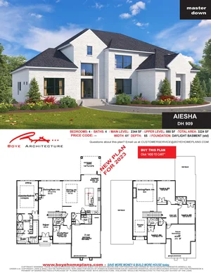AIESHA PLAN- DH 909 — Custom Home Design | House Plans | Boye Home Plans