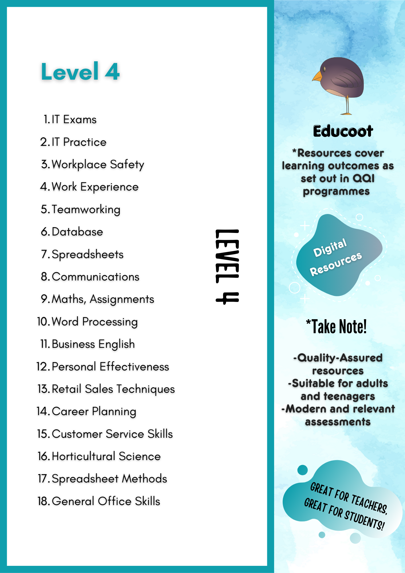 QQI Resources — Educoot Education Resources for literacy, numeracy ...