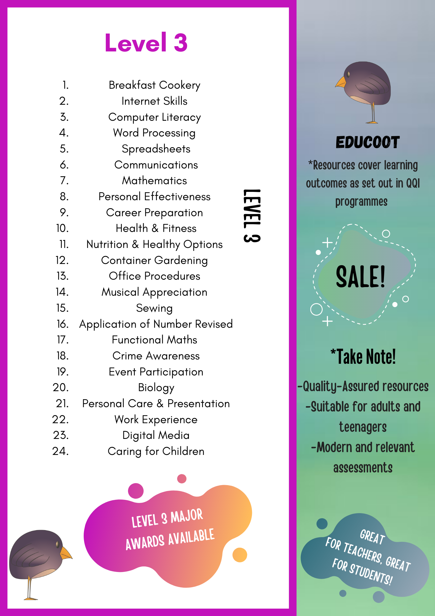 QQI Resources — Educoot Education Resources for literacy, numeracy ...