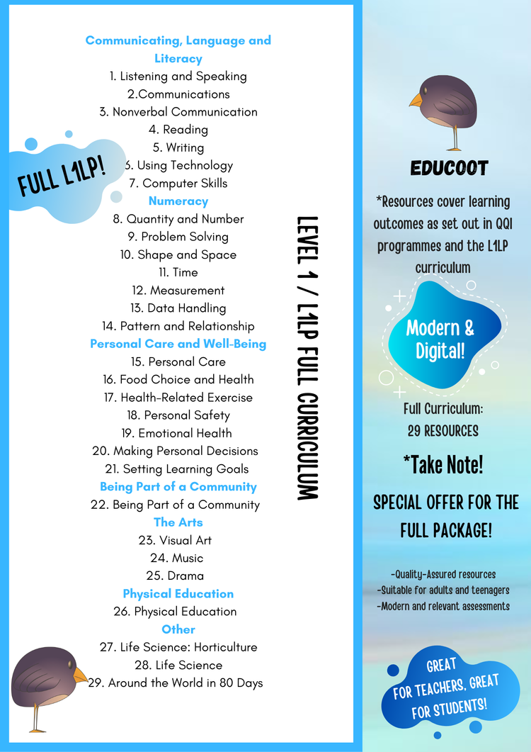 L1LP — Educoot Education Resources for literacy, numeracy, digital ...