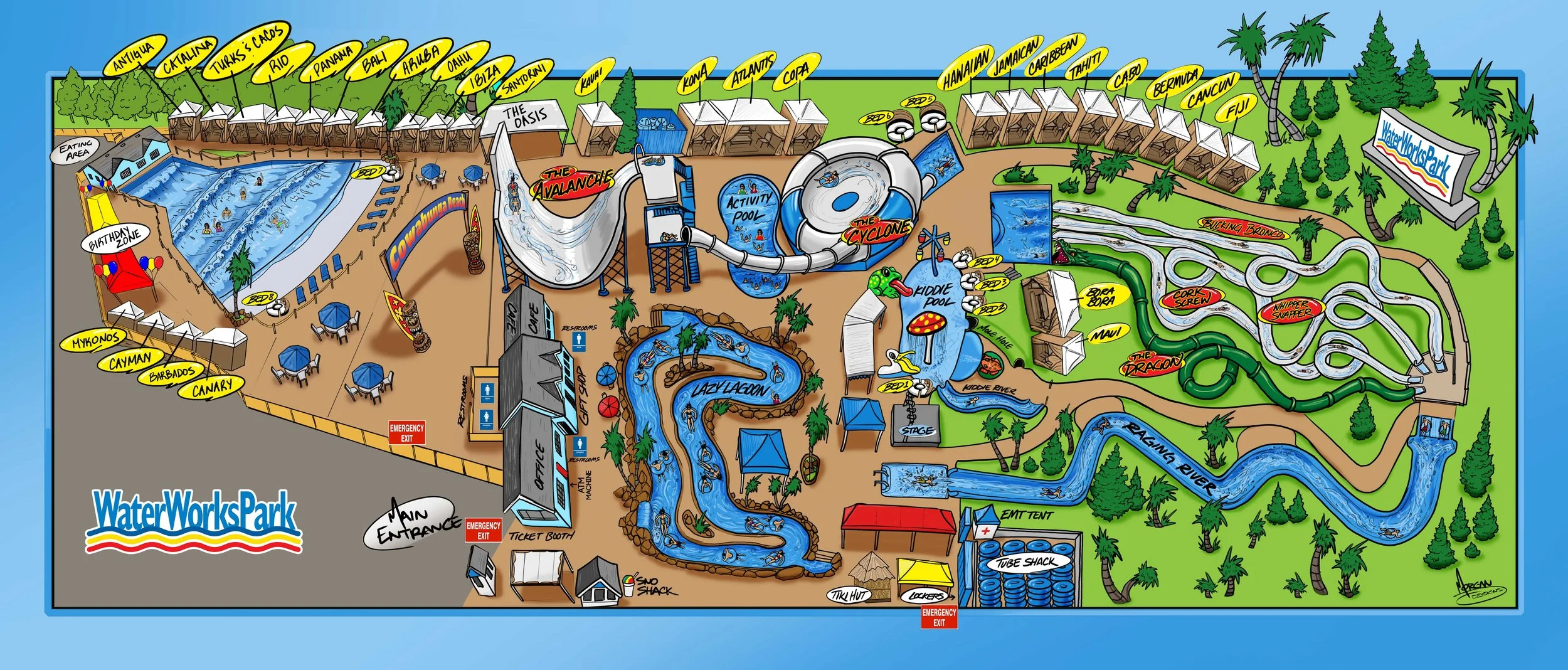 Atlantis Water Park Map