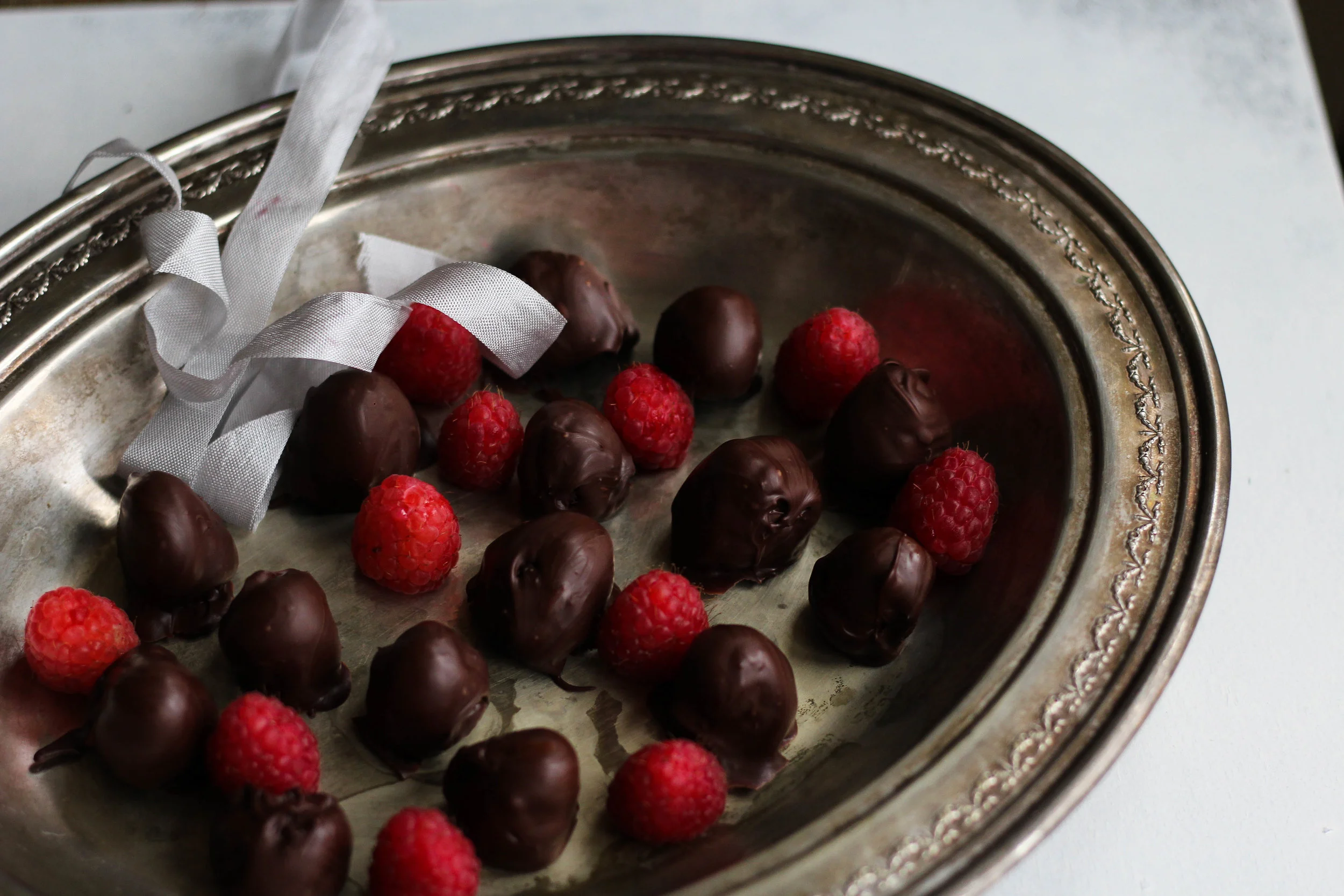 Chocolate covered Raspberries — Fig + Berrie