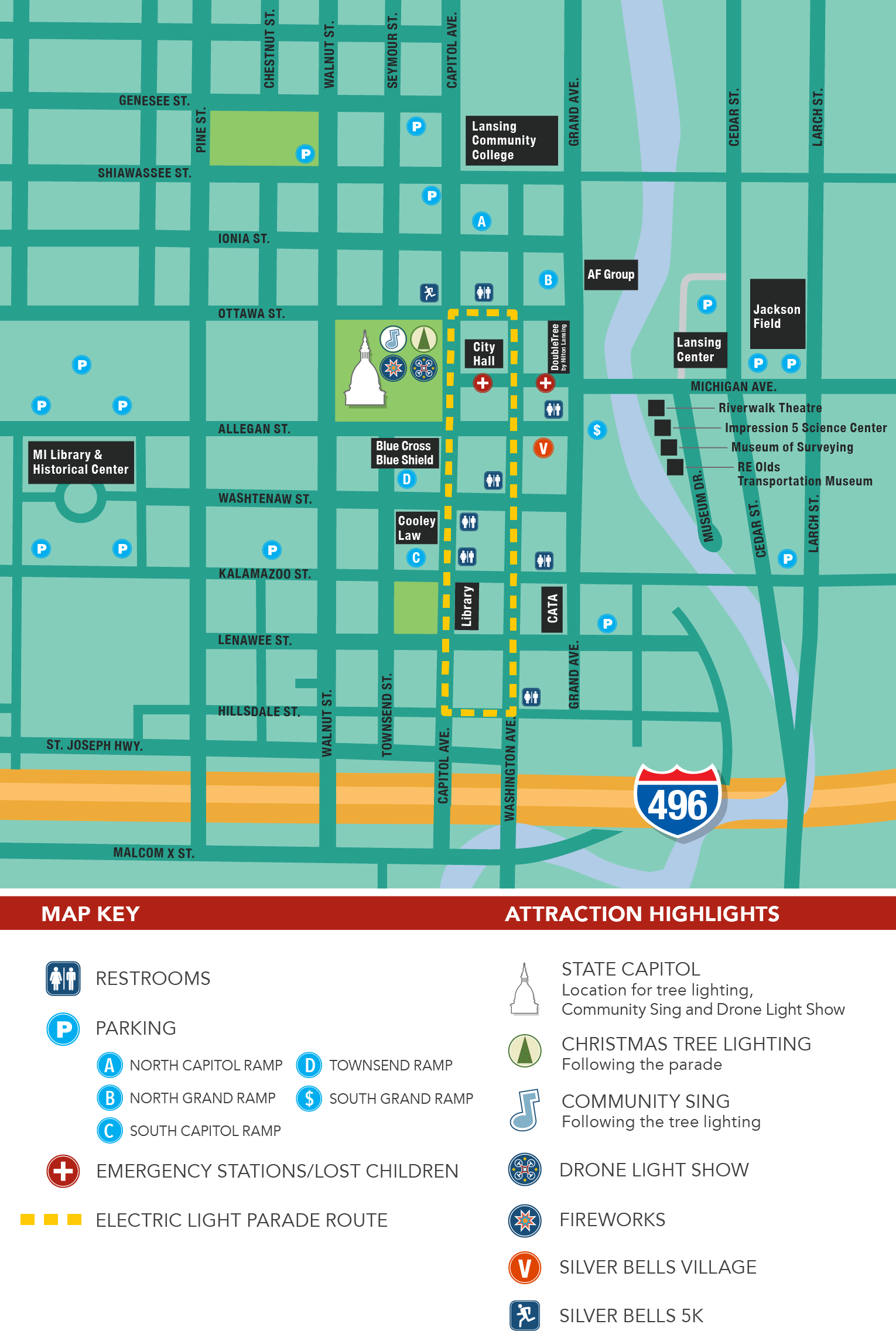 Map — Silver Bells in the City