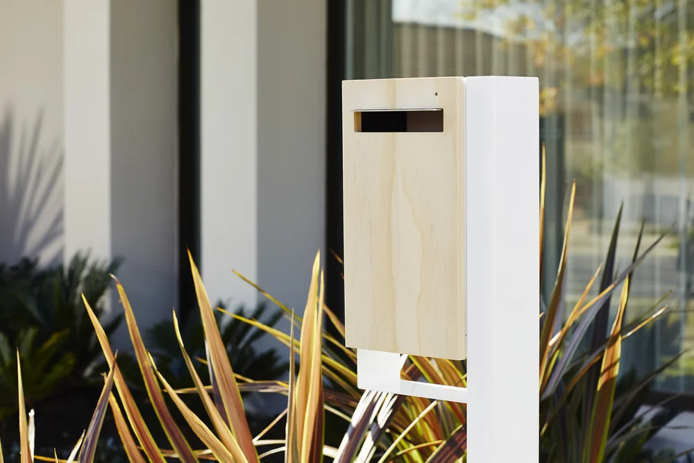 Post Mount Letterbox - White with Custom Numbers