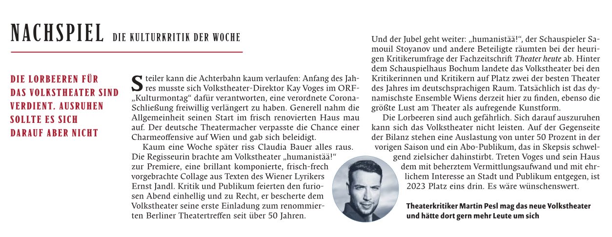 NACHSPIEL – Die Kulturkritik der Woche im Falter 35/22 — Martin Thomas ...