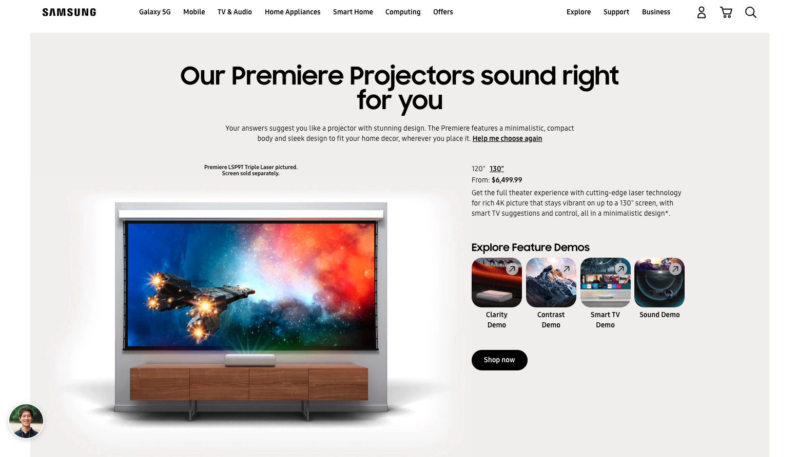 SAMSUNG VIRTUAL TV STORE — JASON TISDALE