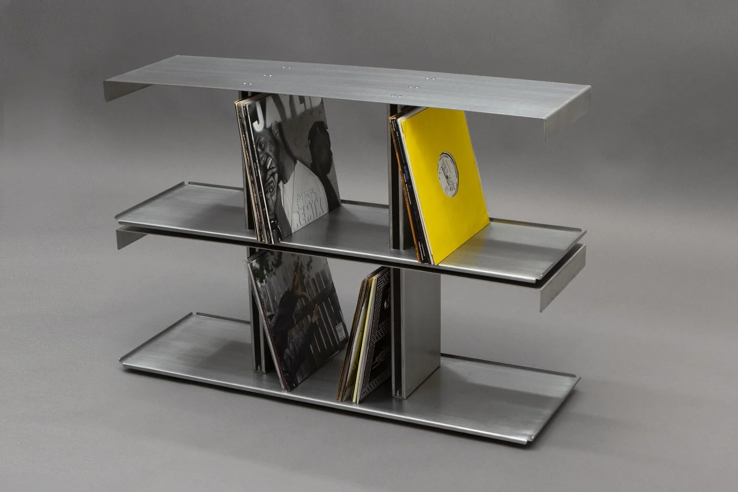 stainless Steel Record shelf — B-TD