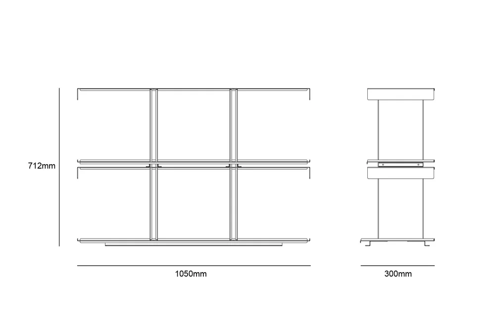 stainless Steel Record shelf — B-TD