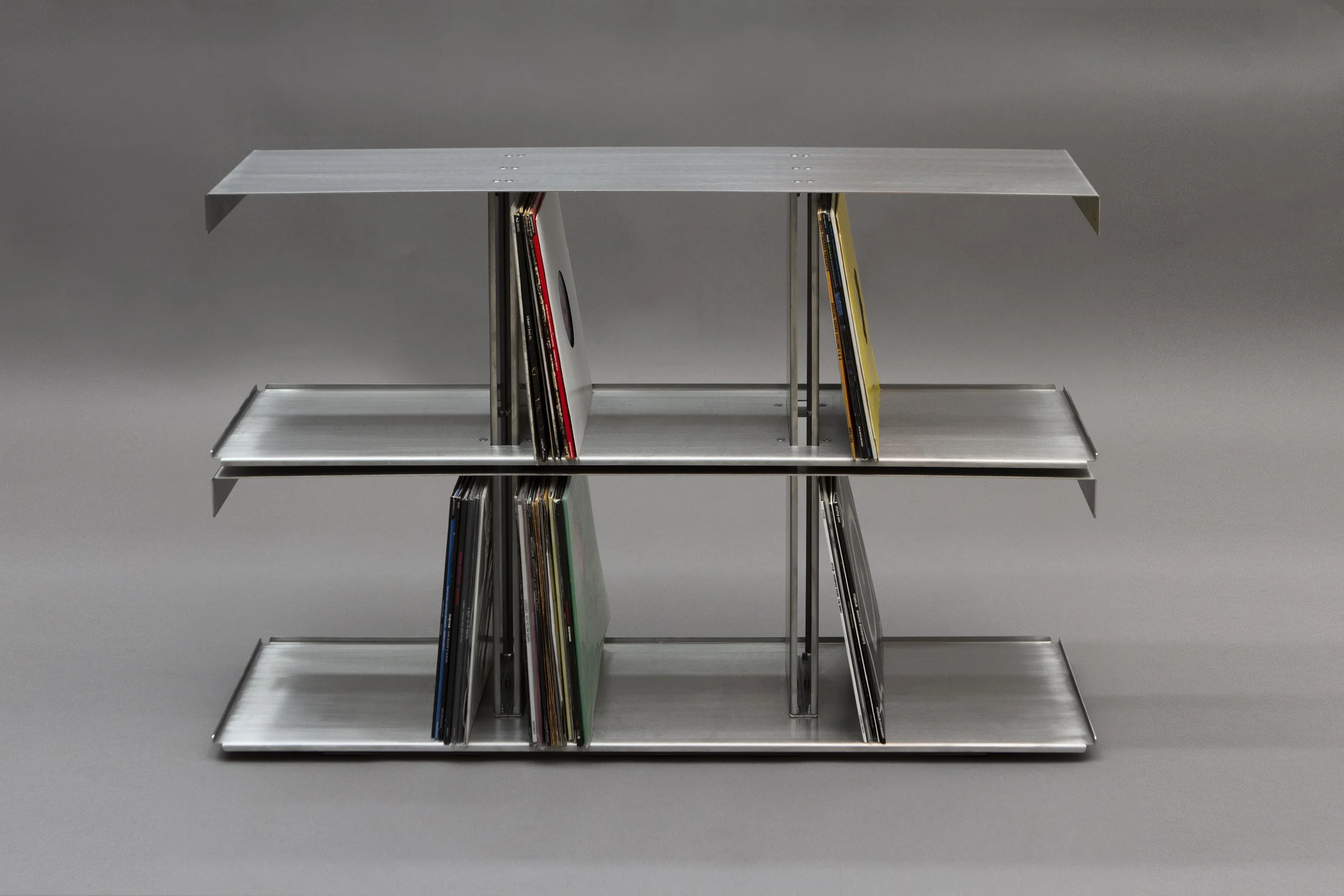 stainless Steel Record shelf — B-TD