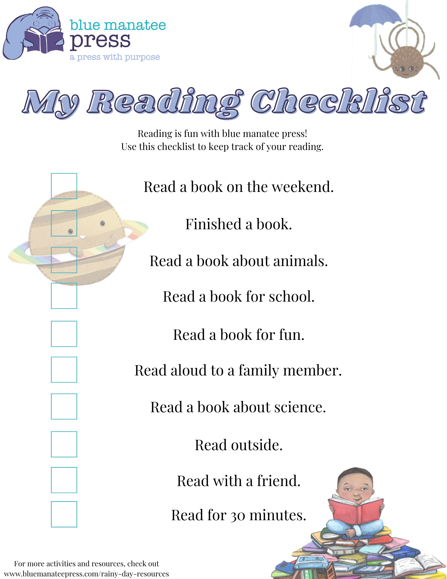 Activity Sheets — blue manatee press