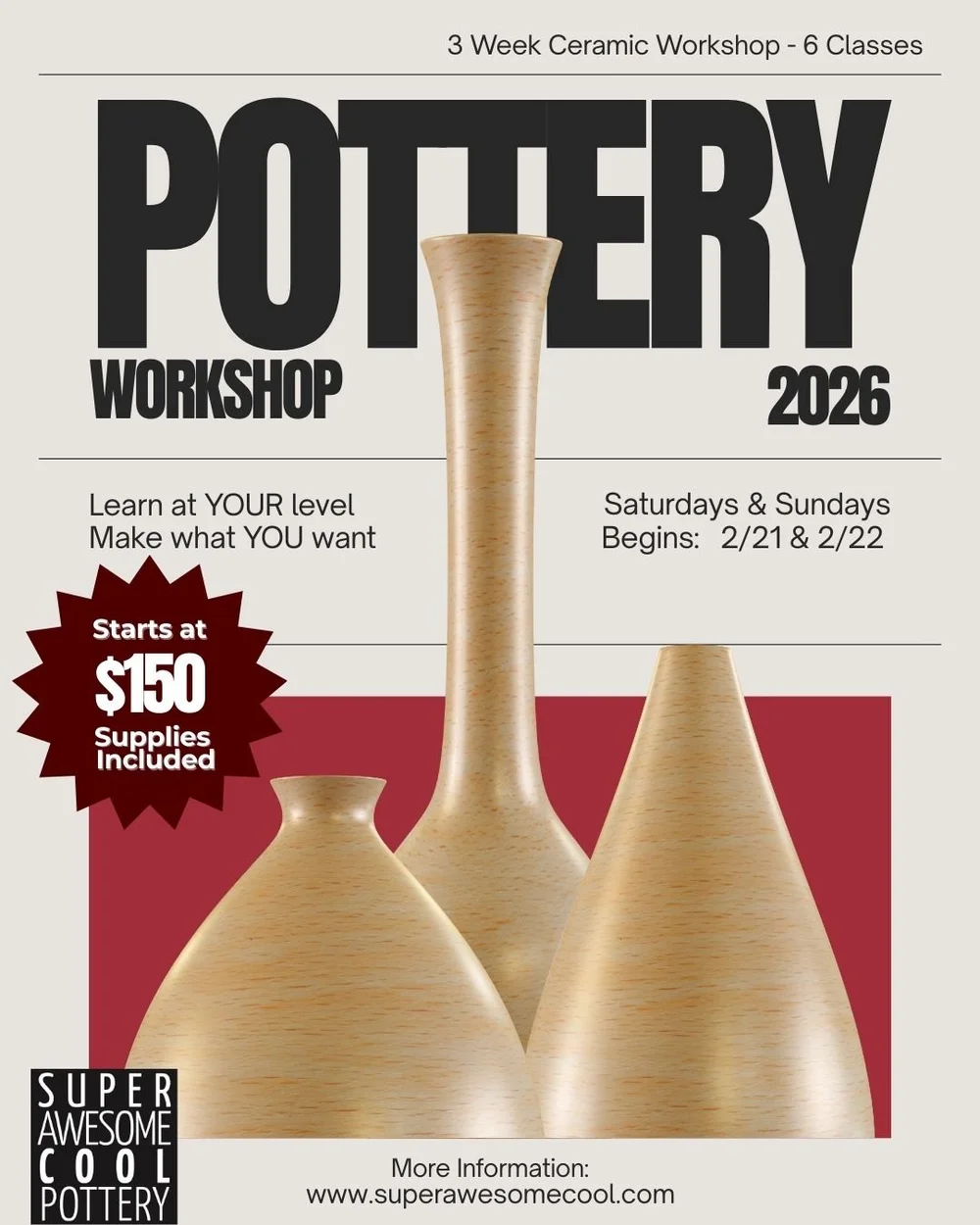 Events — Super Awesome Cool Pottery