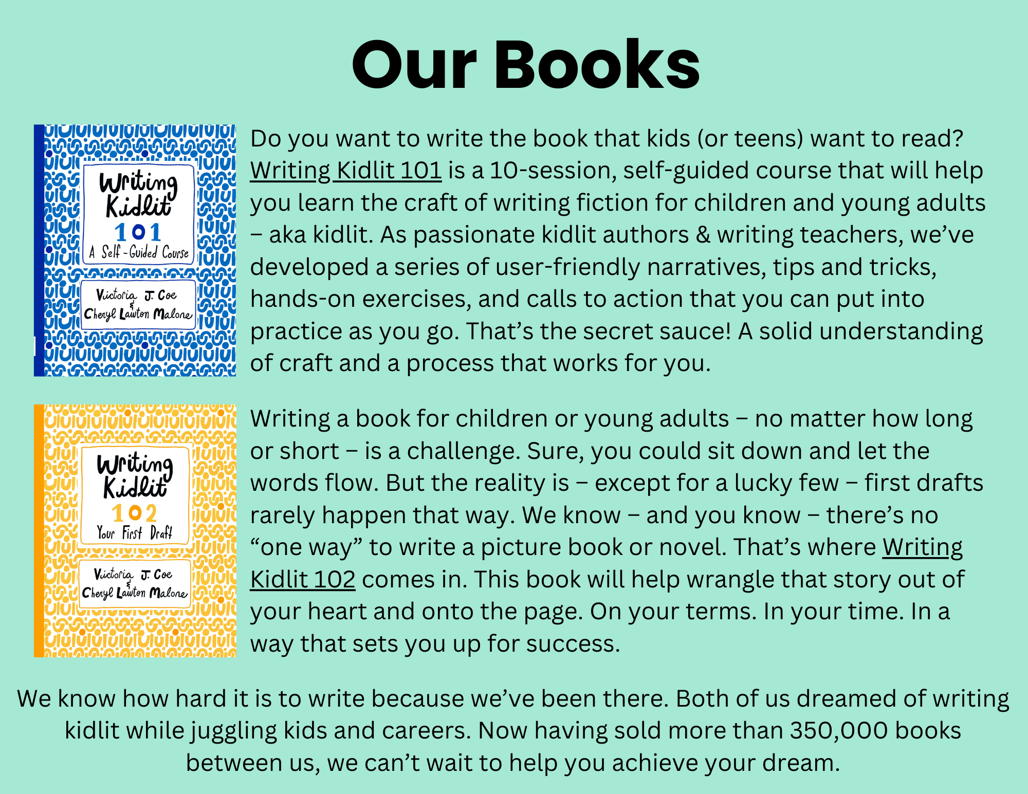 Writing Kidlit Series — The Home Page of Children's Author Victoria J. Coe