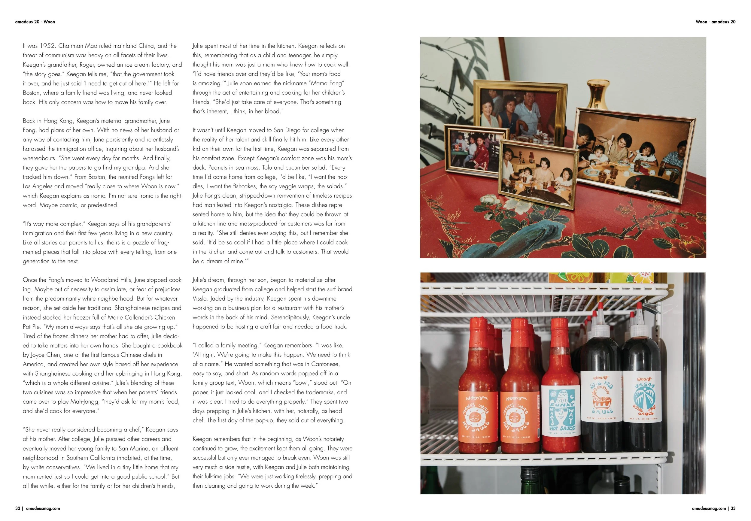 Woon in Amadeus Magazine — Woon