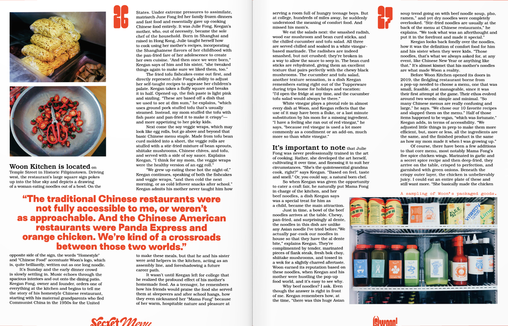 Secret Menu Magazine — Woon